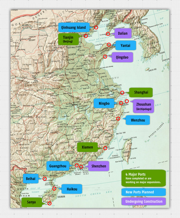 Cruise Industry News Map Guide to Chinese Ports - Cruise Industry News ...