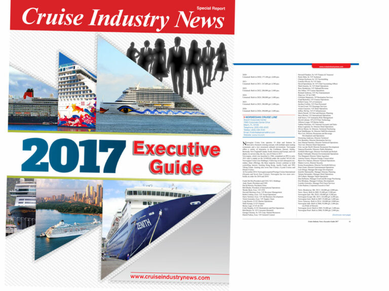 Cruise Industry Executive Guide 2017 Edition Available – A Who’s Who ...