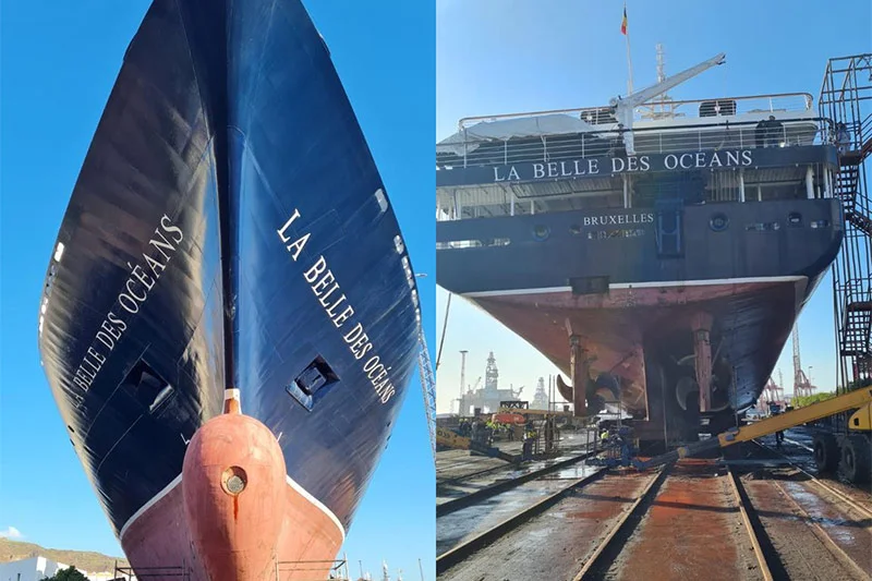 CroisiEurope’s La Belle des Oceans Drydocked in the Canaries - Cruise ...