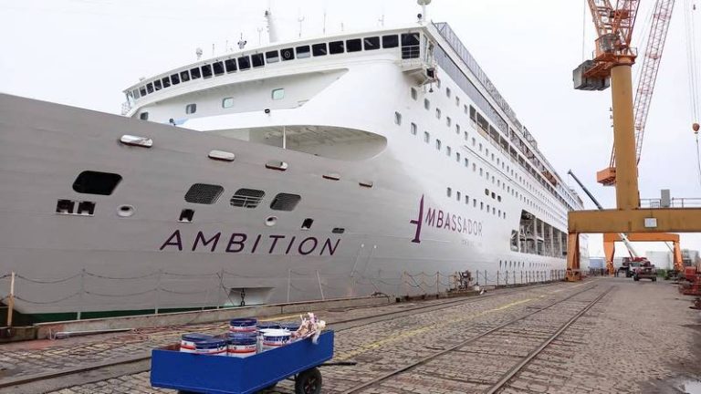 Ambassador’s Ambition Refit Progressing in Germany - Cruise Industry News | Cruise News