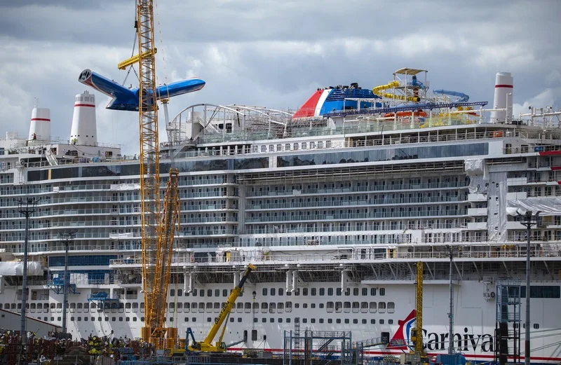 New Carnival Jubilee Gets Its Funnel - Cruise Industry News | Cruise News