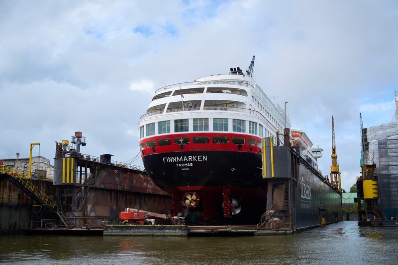 Hurtigruten’s Finnmarken Gets New Propeller in Drydock - Cruise ...