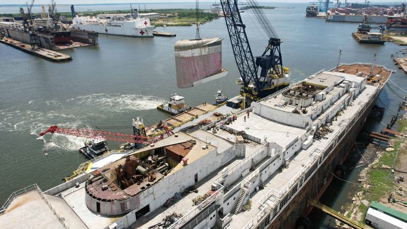 Second Funnel Removed from SS United States - Cruise Industry News ...