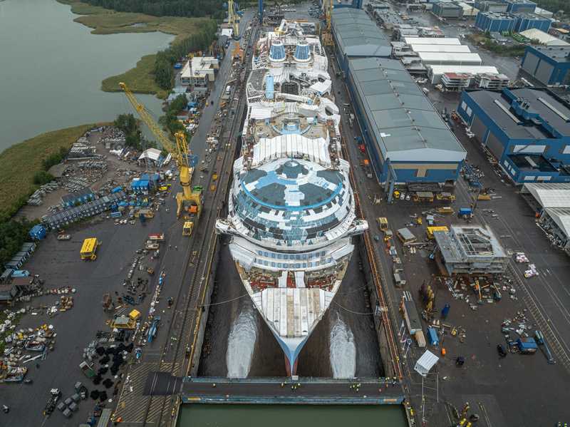 Legend of the Seas Floats Out at Meyer Turku - Cruise Industry News | Cruise News